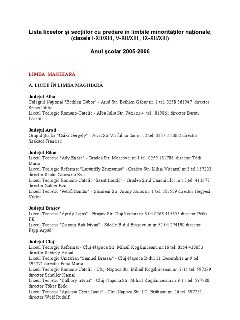 Licee Site1 | PDF | Romania