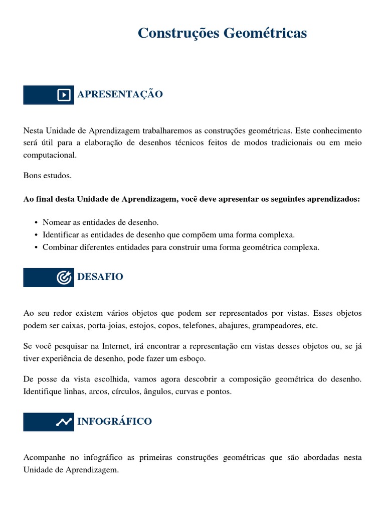 6.1 - Construções Geométricas | PDF | Triângulo | Linha (Geometria)