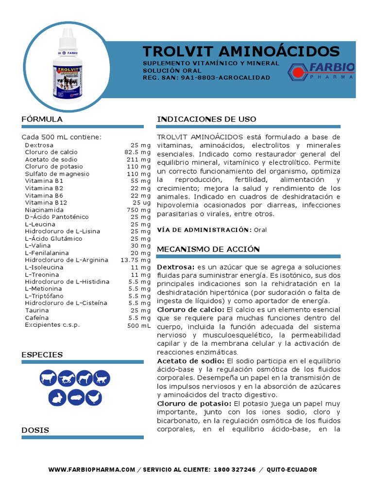 F T - Trolvit-Aminoacidos | PDF | Aminoácidos | Metabolismo