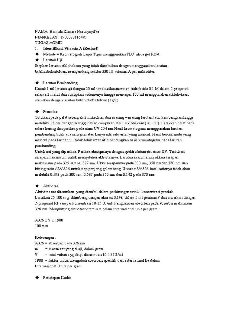 HAMIDA KHANZA - 1900023116 - 4C - Tugas AOMK P4 | PDF