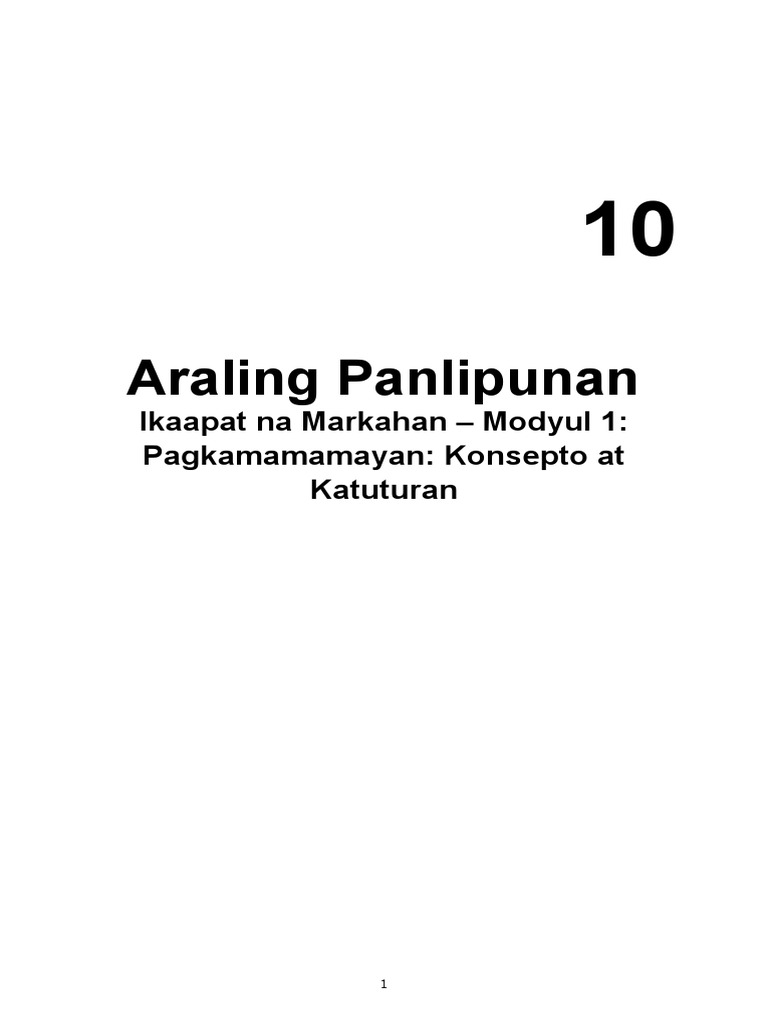 AP10 Q4 Mod1 Ver20001 | PDF