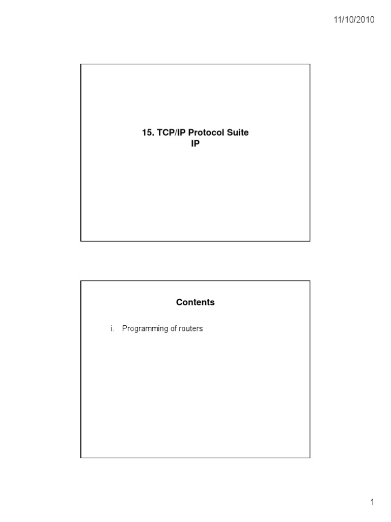 TCP IP Protocol Suite - Routers | PDF | Routing | Internet Protocols