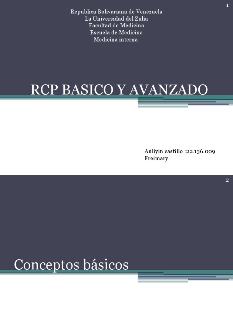RCP Basico y Avanzado | PDF | Reanimación cardiopulmonar | Primeros ...