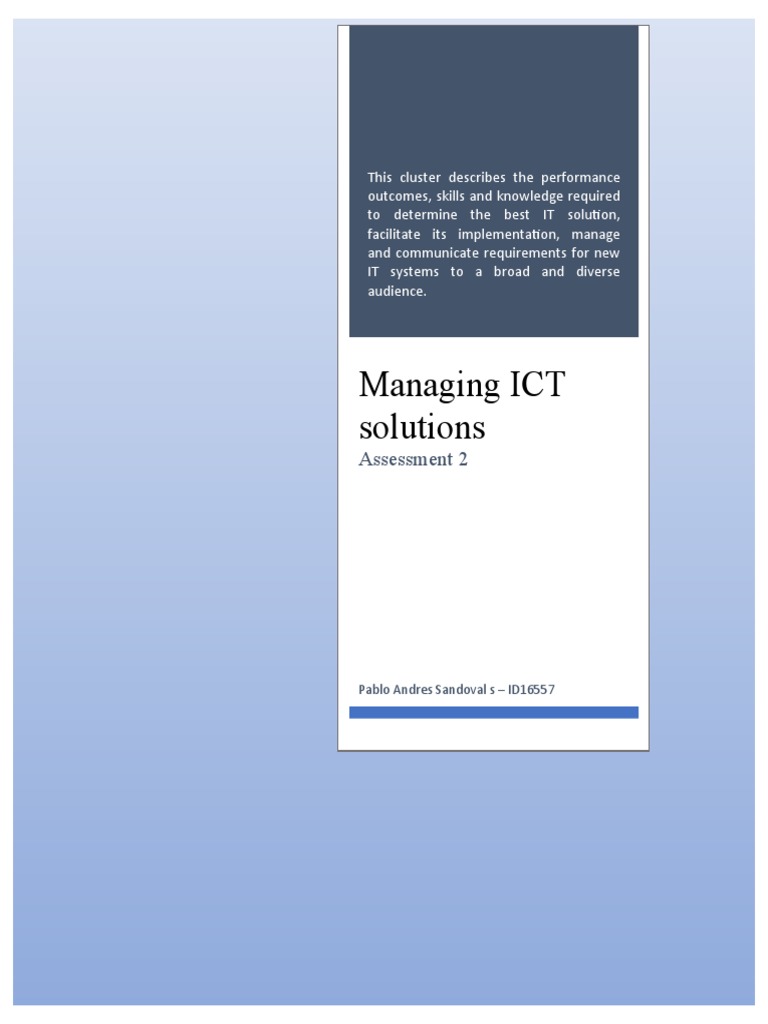 Managing ICT Solutions A2 | PDF | Business Analysis | Information ...