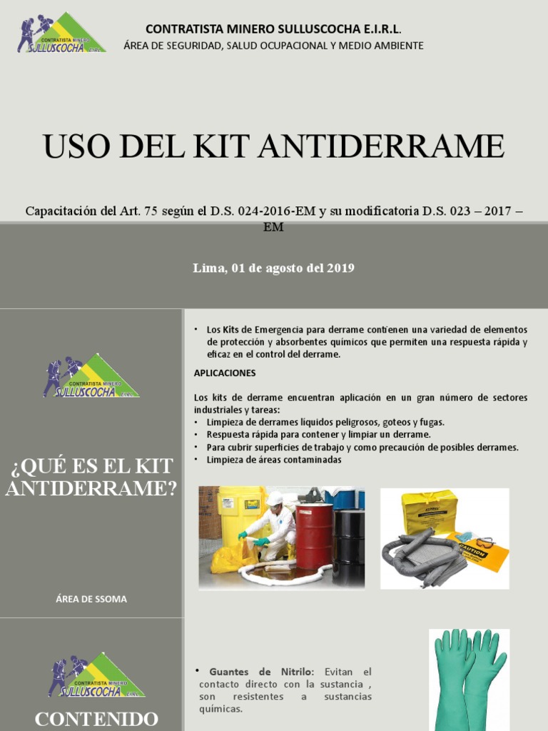 Uso Del Kit Antiderrame | PDF | Química | Science