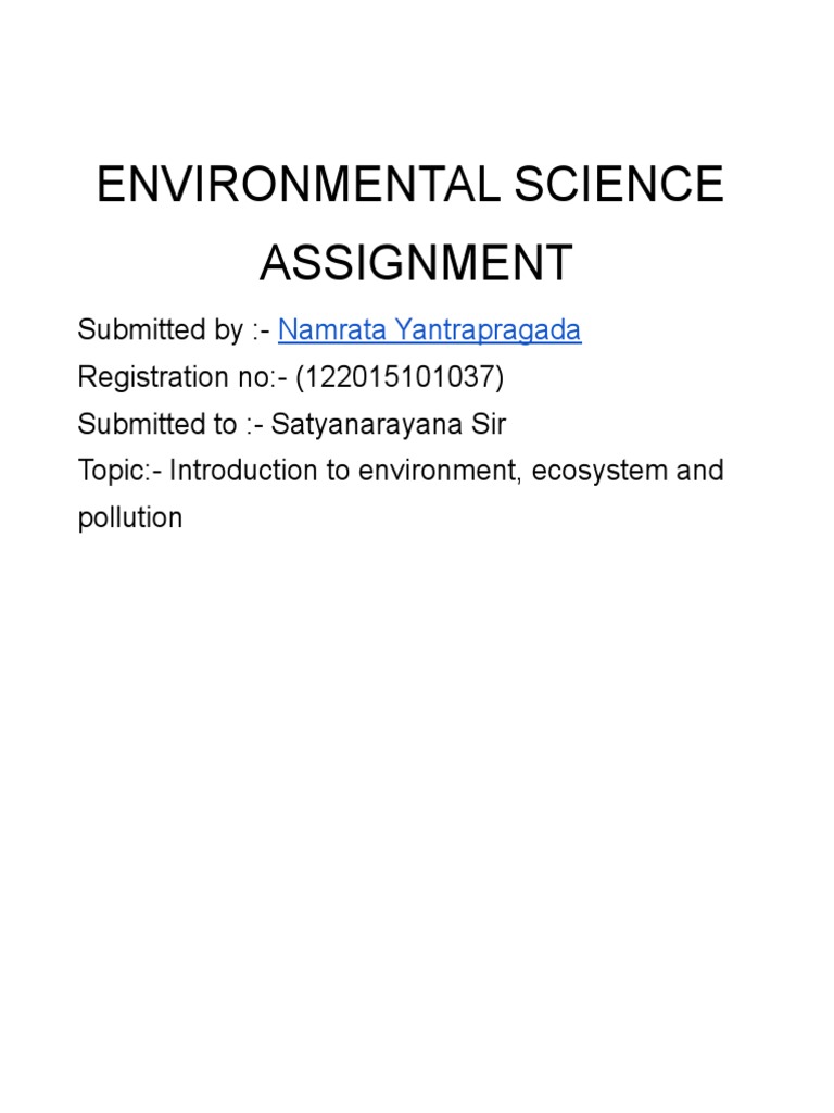 EVS Assignment | PDF