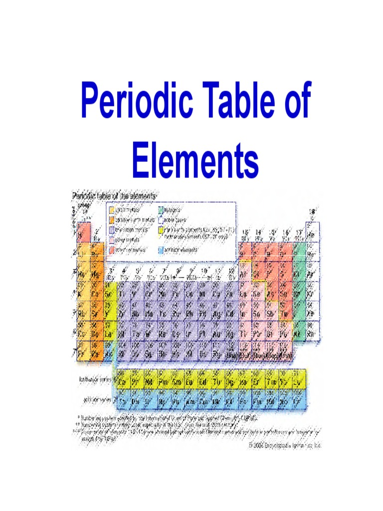 Periodic Table | PDF | Ion | Periodic Table
