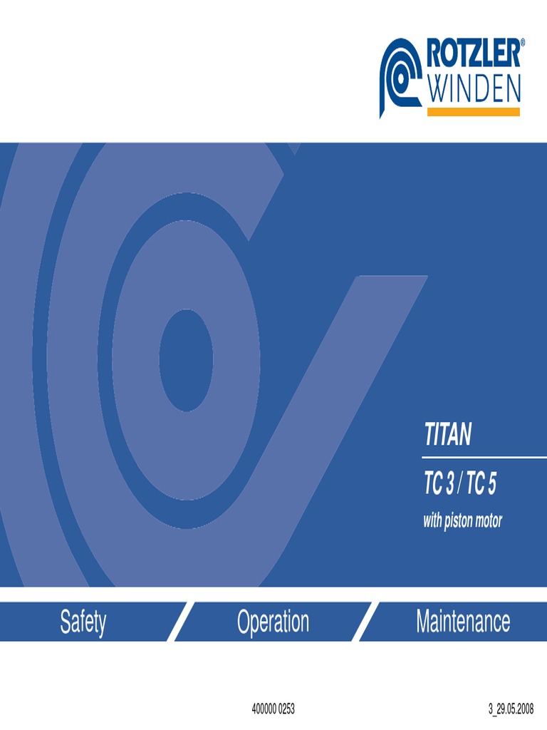 Rotzler Winch Titan Tc3, Tc5 | PDF | Brake | Clutch