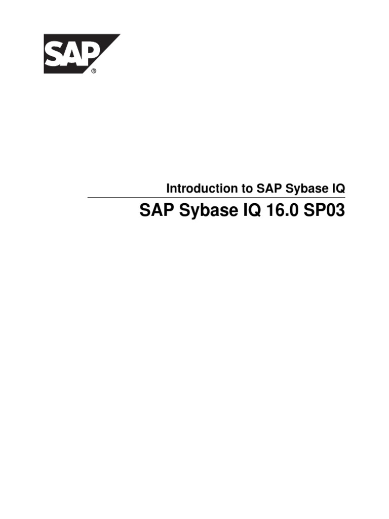 Introduction To SAP Sybase IQ | PDF | Database Index | Databases