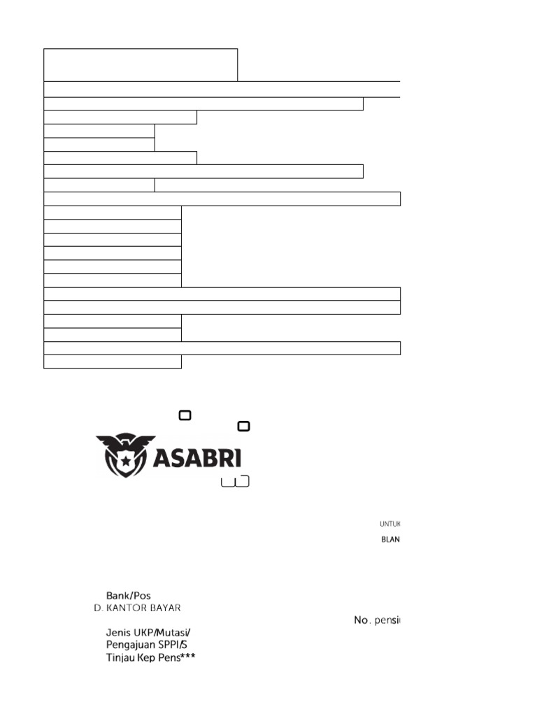 Form Pengajuan PP 54 ASABRI | PDF