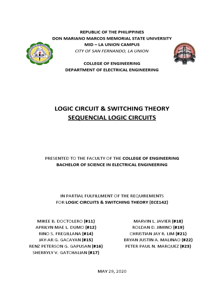 Logic Circuit & Switching Theory Sequencial Logic Circuits | PDF ...