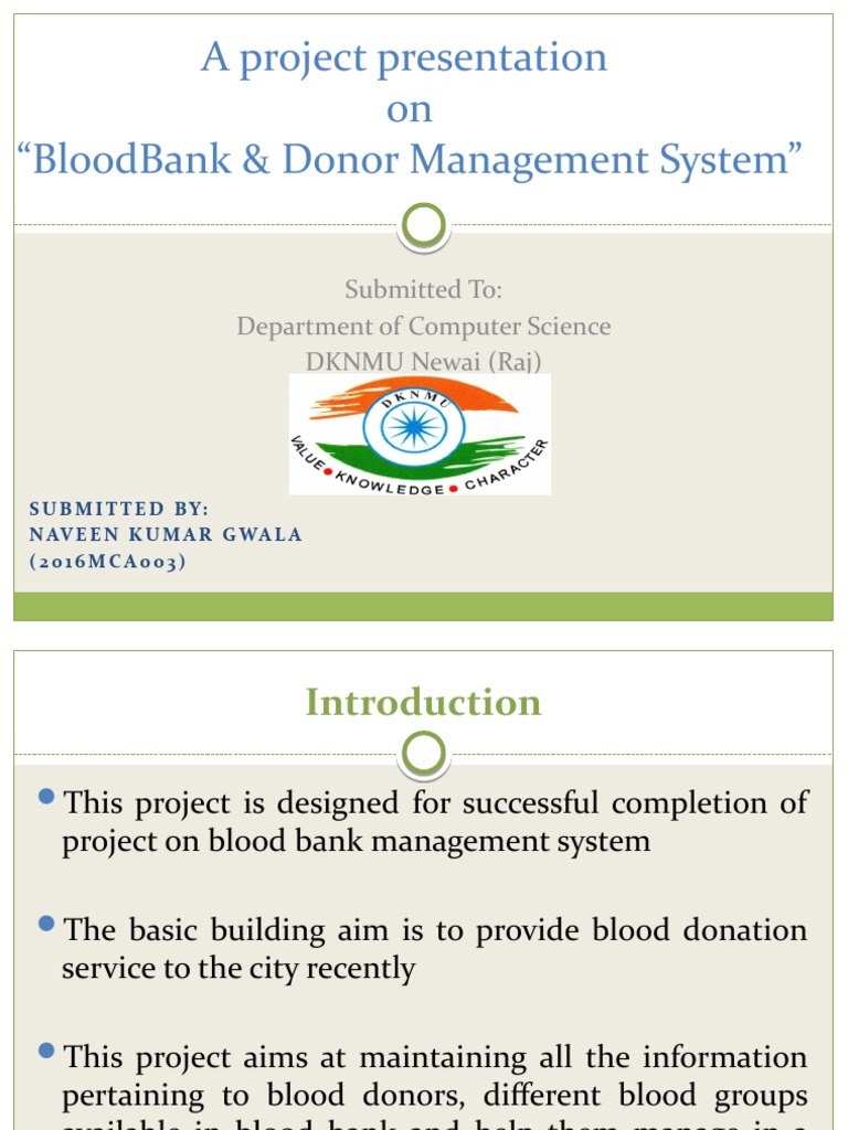 Blood Bank & Donor Management System | PDF | Blood Donation | Websites