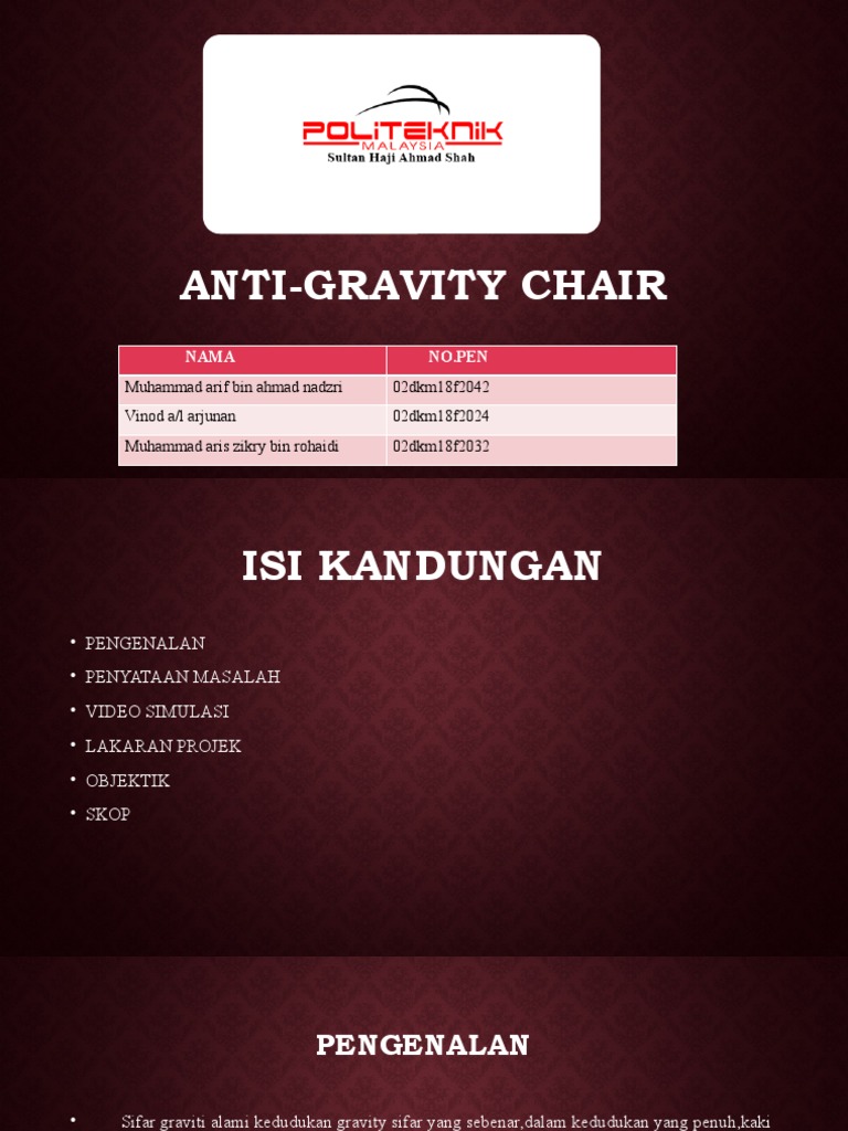 Anti-Gravity Chair | PDF