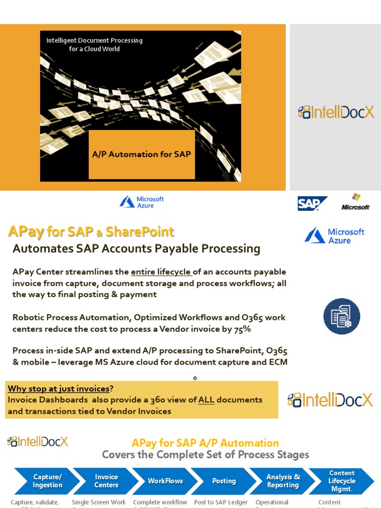 Azure-SAP Solution Intellidocx | PDF | Accounts Payable | Share Point