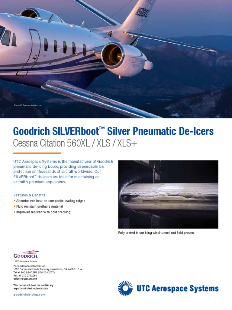 Goodrich Silverboot Silver Pneumatic De-Icers: Cessna Citation 560Xl ...