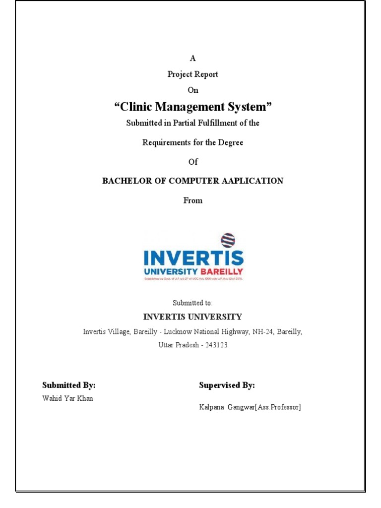 Clinic Management System Report File | PDF | Feasibility Study ...