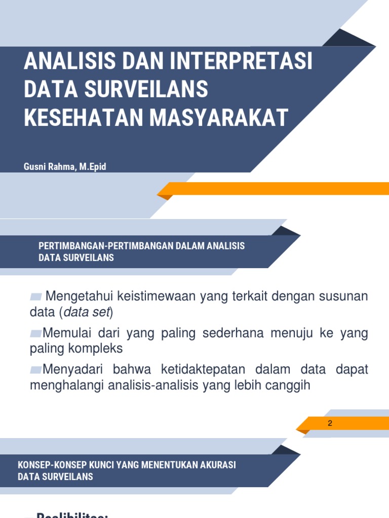 Analisis Dan Interpretasi Data Surveilans Kesmas | PDF