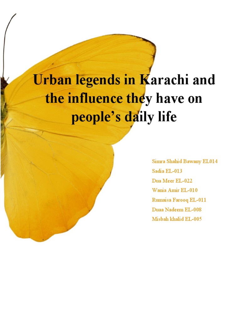 Karachi's Urban Legends Impact | PDF | Survey Methodology | Legends