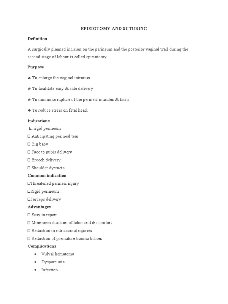 A Comprehensive Guide to Episiotomy and Perineal Repair: Procedures ...