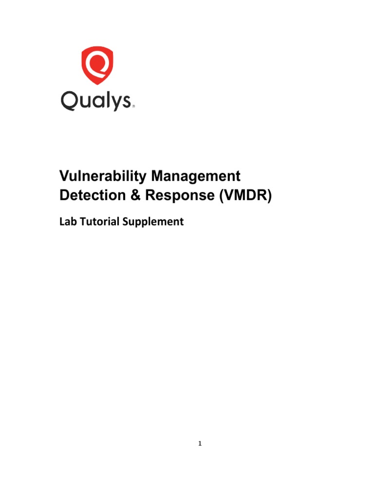 VMDR Lab Tutorial Guide | PDF | Vulnerability (Computing) | Cloud Computing