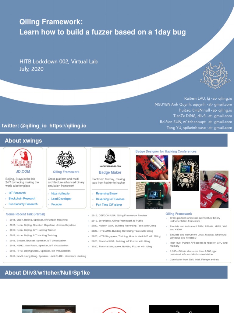 D1 VIRTUAL LAB - Qiling Framework - Kaijern Lau | PDF | Arm Architecture | Operating System