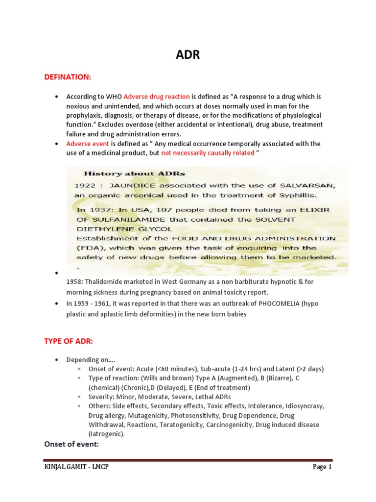 ADR Monitoring and Reporting | PDF | Cohort Study | Pharmacovigilance