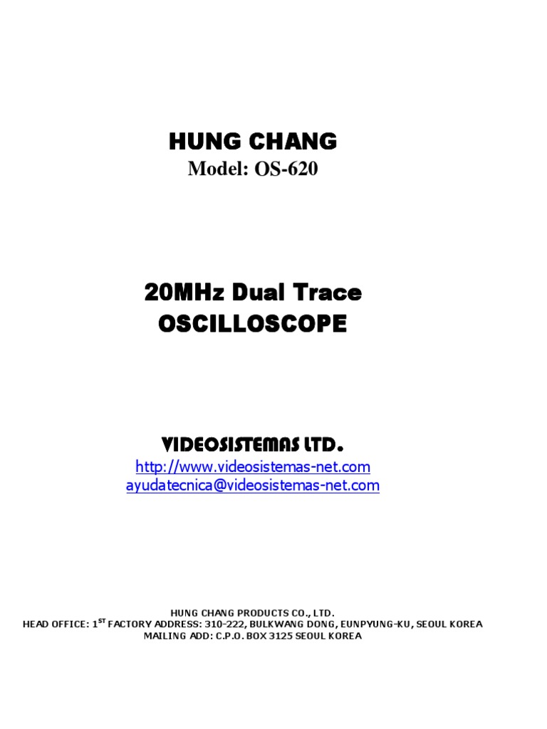 Hung Chang Os 620 SCH | PDF