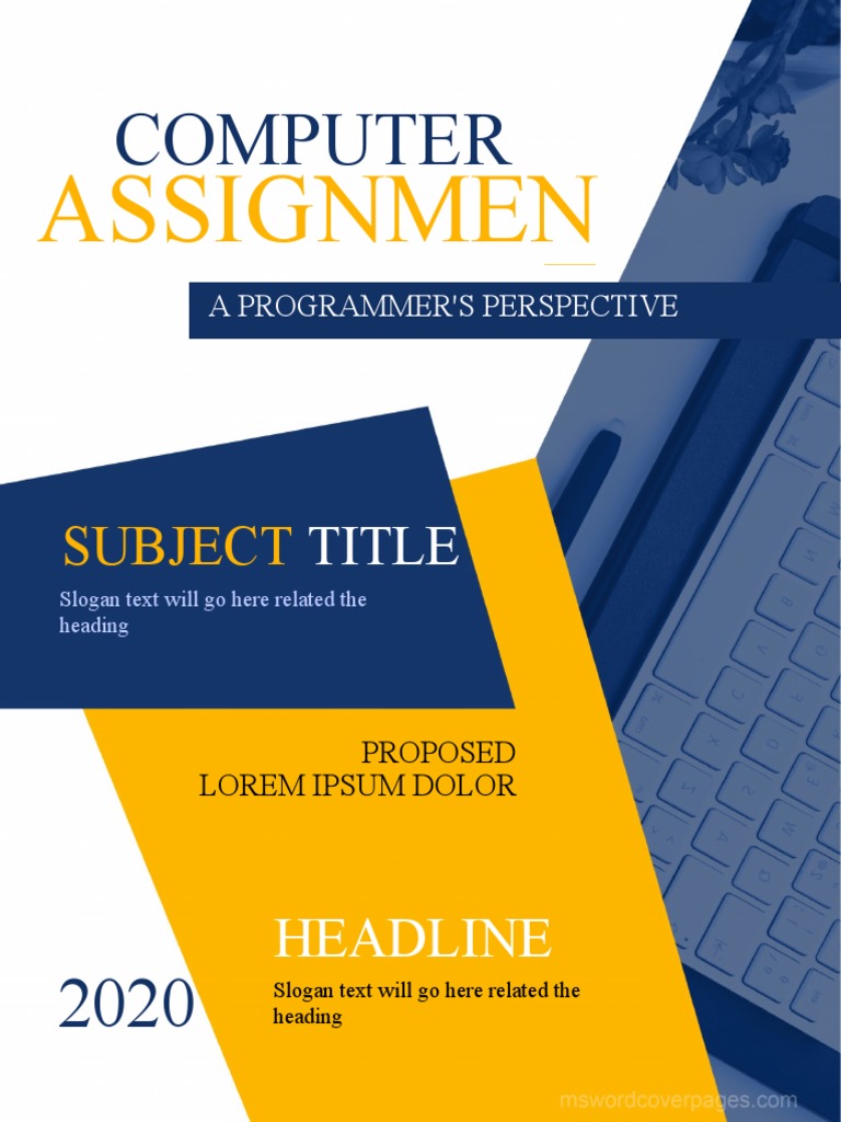 Computer Assignment Cover Page 4 | PDF