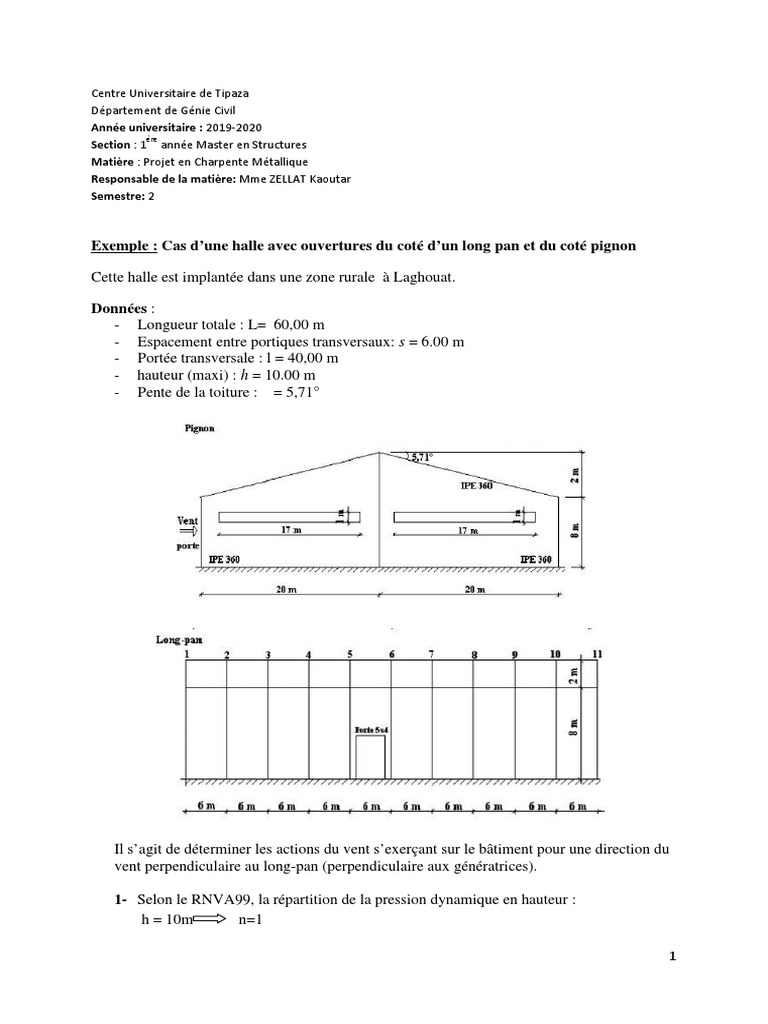 Exemple de Calcul Au Vent | PDF | Secteurs de l'économie | Génie chimique