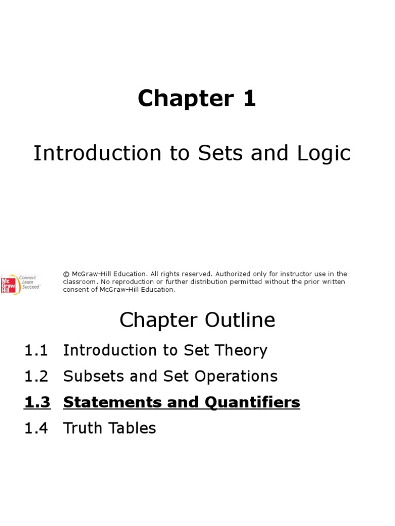 HCC Math 0309 Chpt01 Sec03 | PDF | If And Only If | Syntax (Logic)
