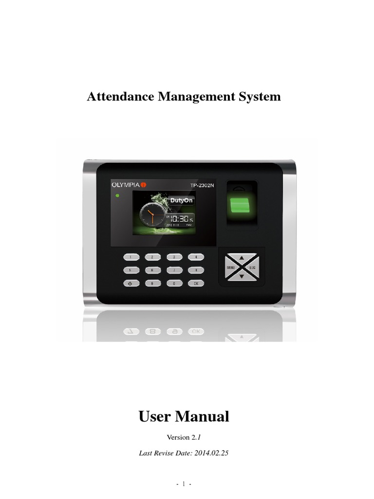 Attendance Management System Software Manual | Download Free PDF ...