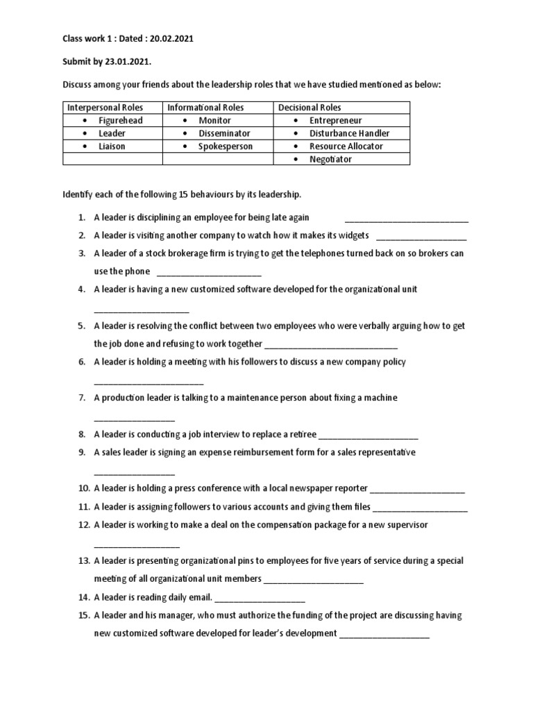 Class Work 1 Dated 20022021 Submit By 23012021 Pdf