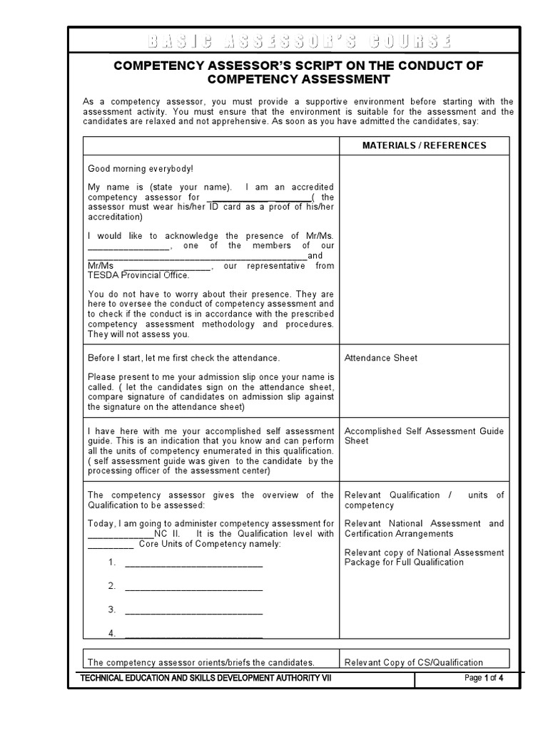 Coc2 Sequence - Conduct Competency Assessment | PDF | Signature ...