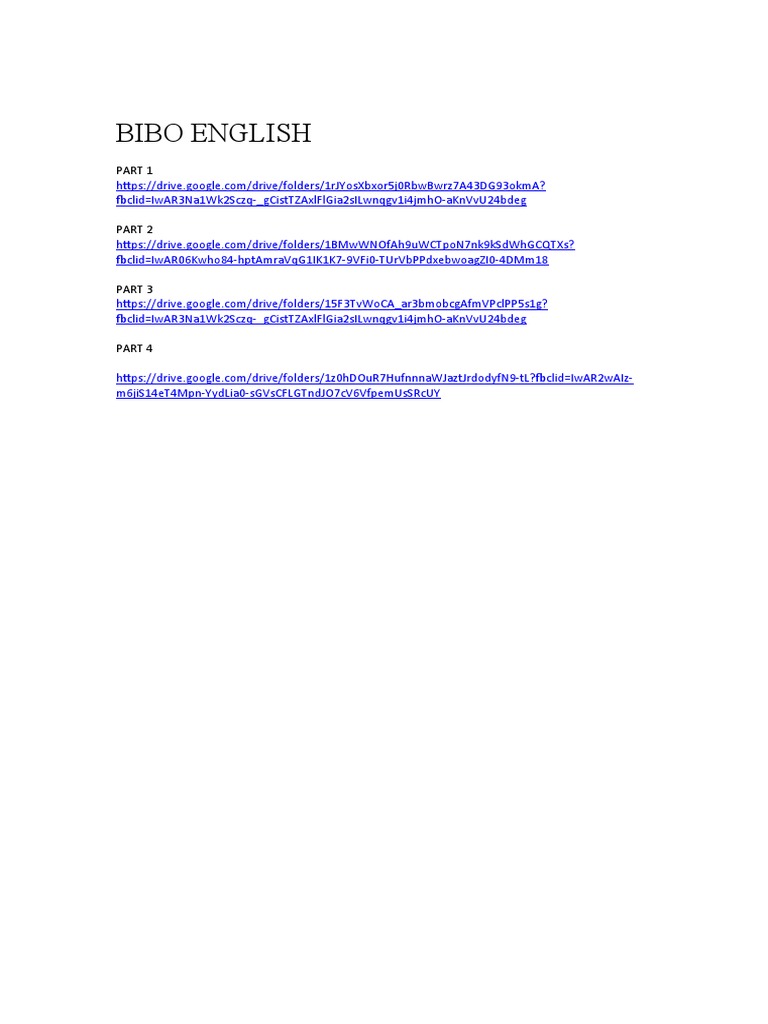 Bibo English | PDF