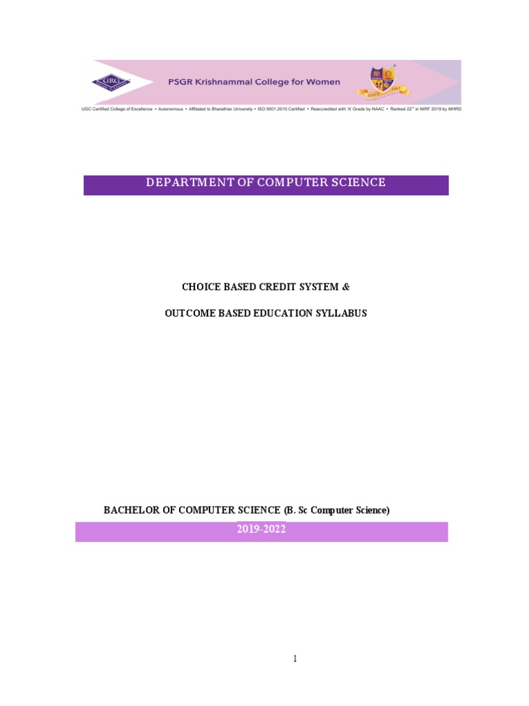 CS Syllabus 2019 2022 | PDF | Pointer (Computer Programming) | Subroutine