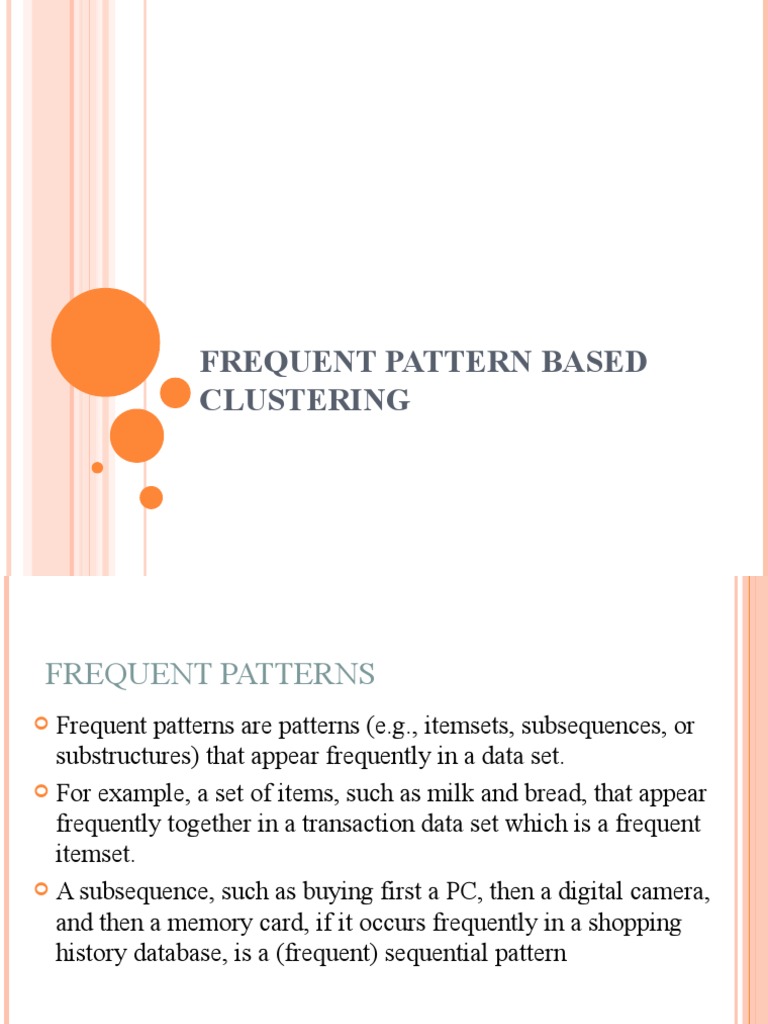Frequent Pattern Based Clustering | PDF | Cluster Analysis | Dna Microarray Frequent Pattern Based Clustering | PDF | Cluster Analysis | Dna Microarray