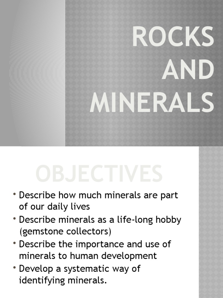 Rocks AND Minerals | PDF | Minerals | Nutrients