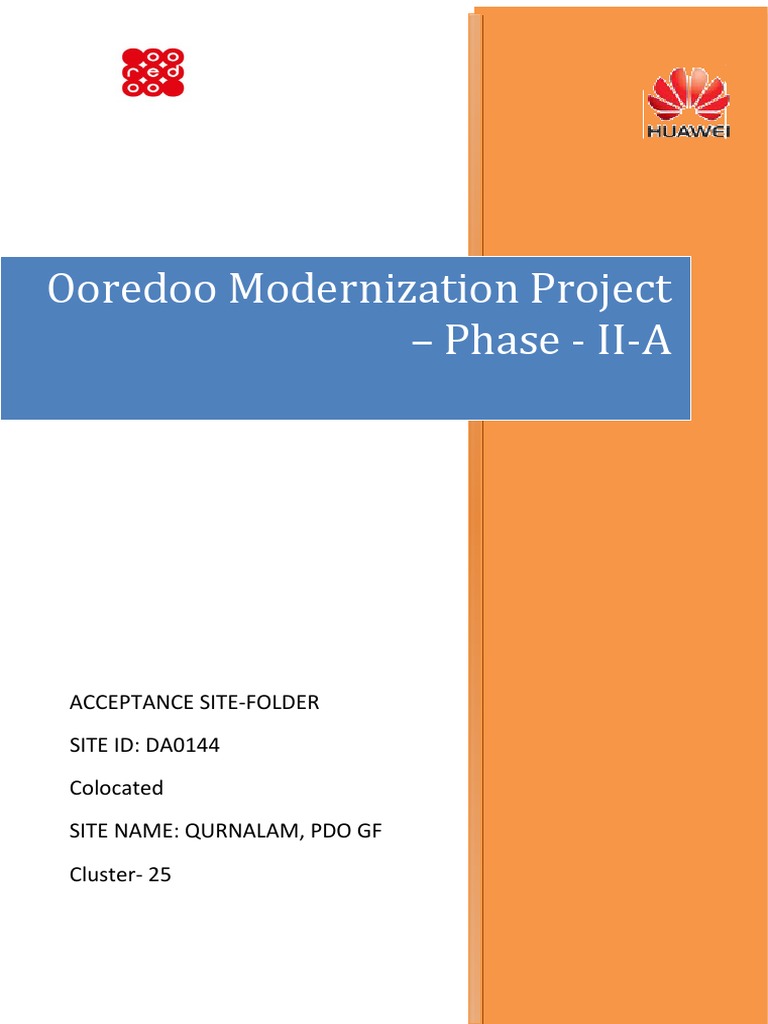Ooredoo Modernization Project - Phase - II-A | PDF