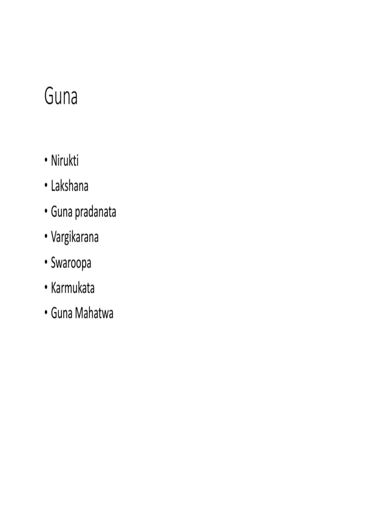 Guna | PDF | Ayurveda | Hindu Philosophy