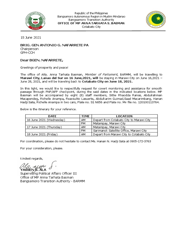 CCCH Letter - 15 June 2021 | PDF