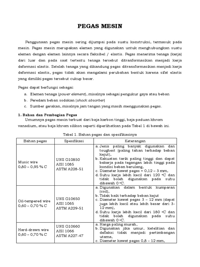 Pegas Mesin | PDF