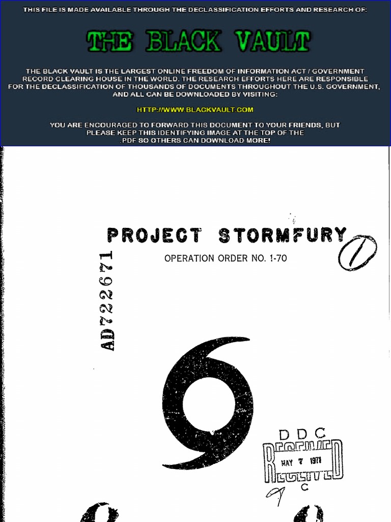Project Stormfury Operation Order | PDF | United States Navy | Air ...