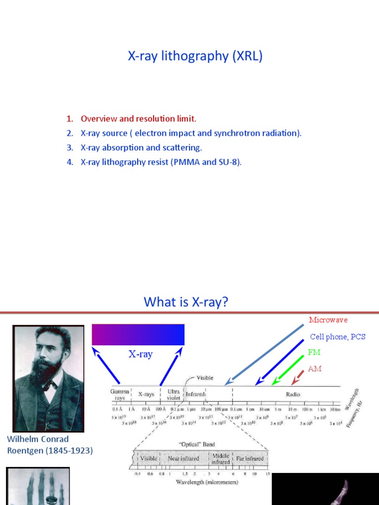 X-Ray Lithography (XRL) : 1. Overview and Resolution Limit | PDF | X ...