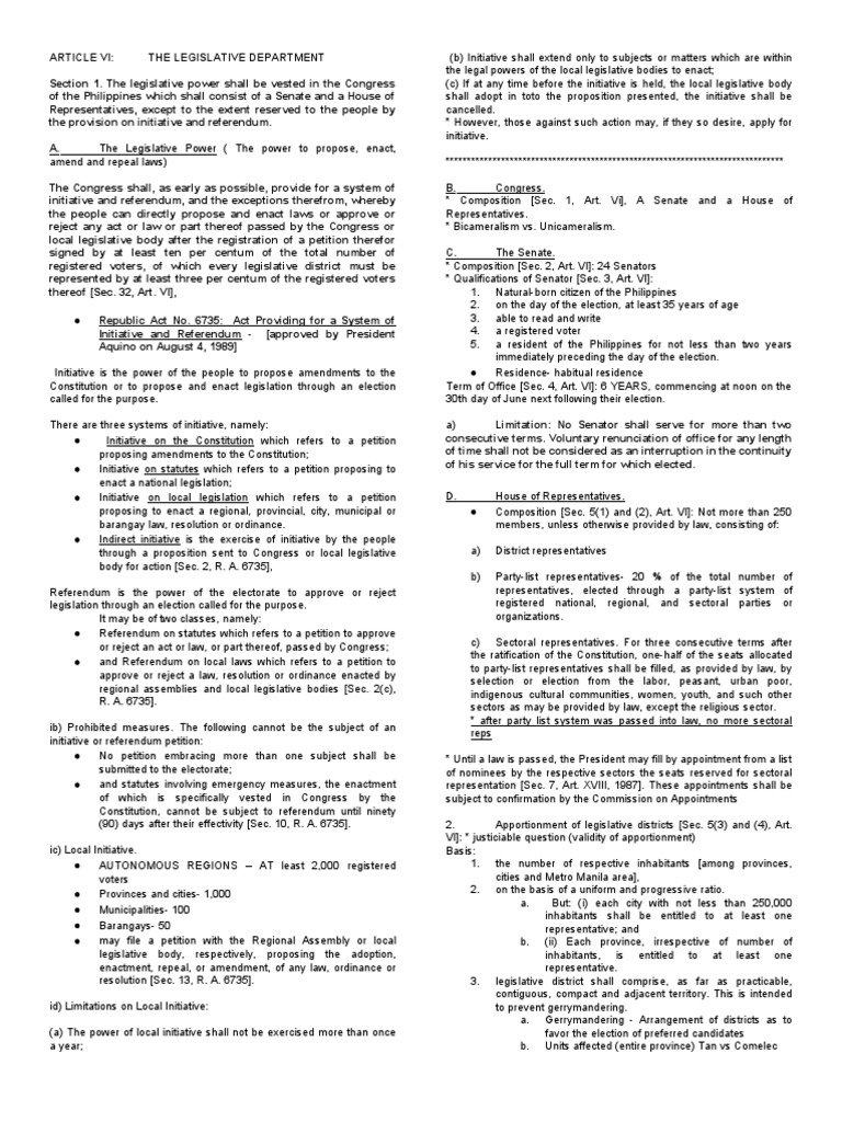Article VI | PDF | Initiative | United States House Of Representatives