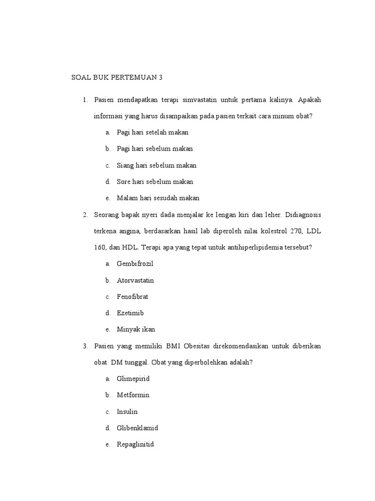 Soal Buk Pertemuan 3 Fix | PDF