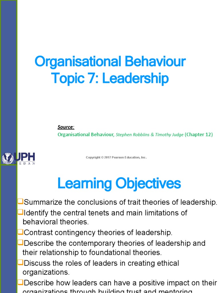 Organisational Behaviour Topic 7: Leadership: Source | PDF | Leadership ...