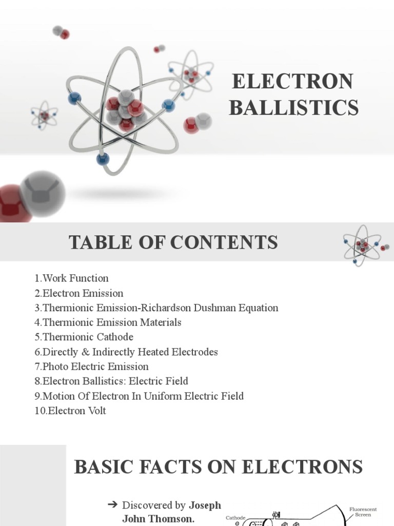 Electron Ballistics Edit | PDF | Cathode | Electron