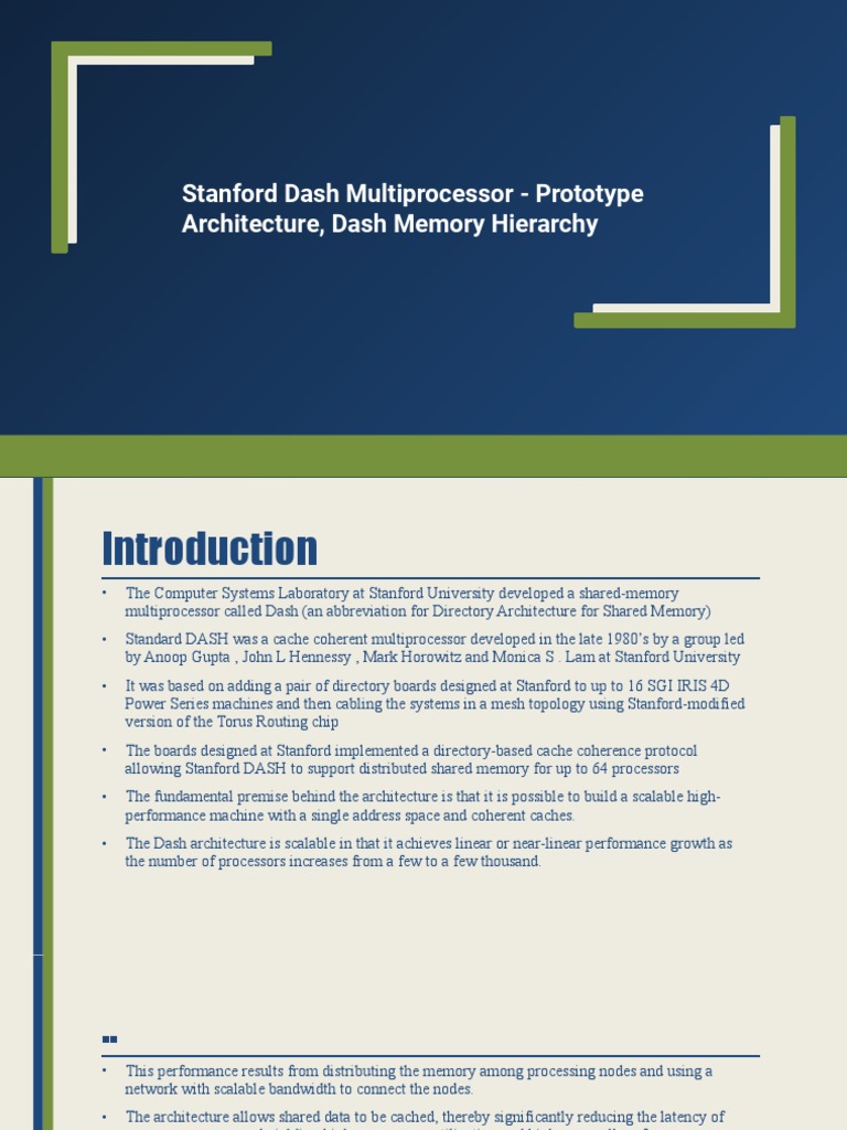 Stanford Dash Multiprocessor | PDF | Cpu Cache | Cache (Computing)