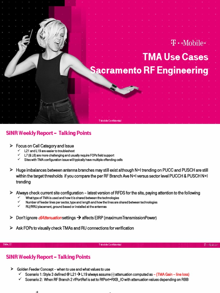 TMA Use Cases Sacramento RF Engineering: T-Mobile Confidential | PDF ...