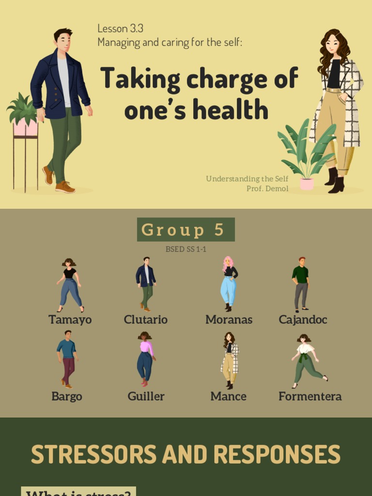 Lesson 3.3 Managing and Caring For The Self:: Taking Charge of One's ...